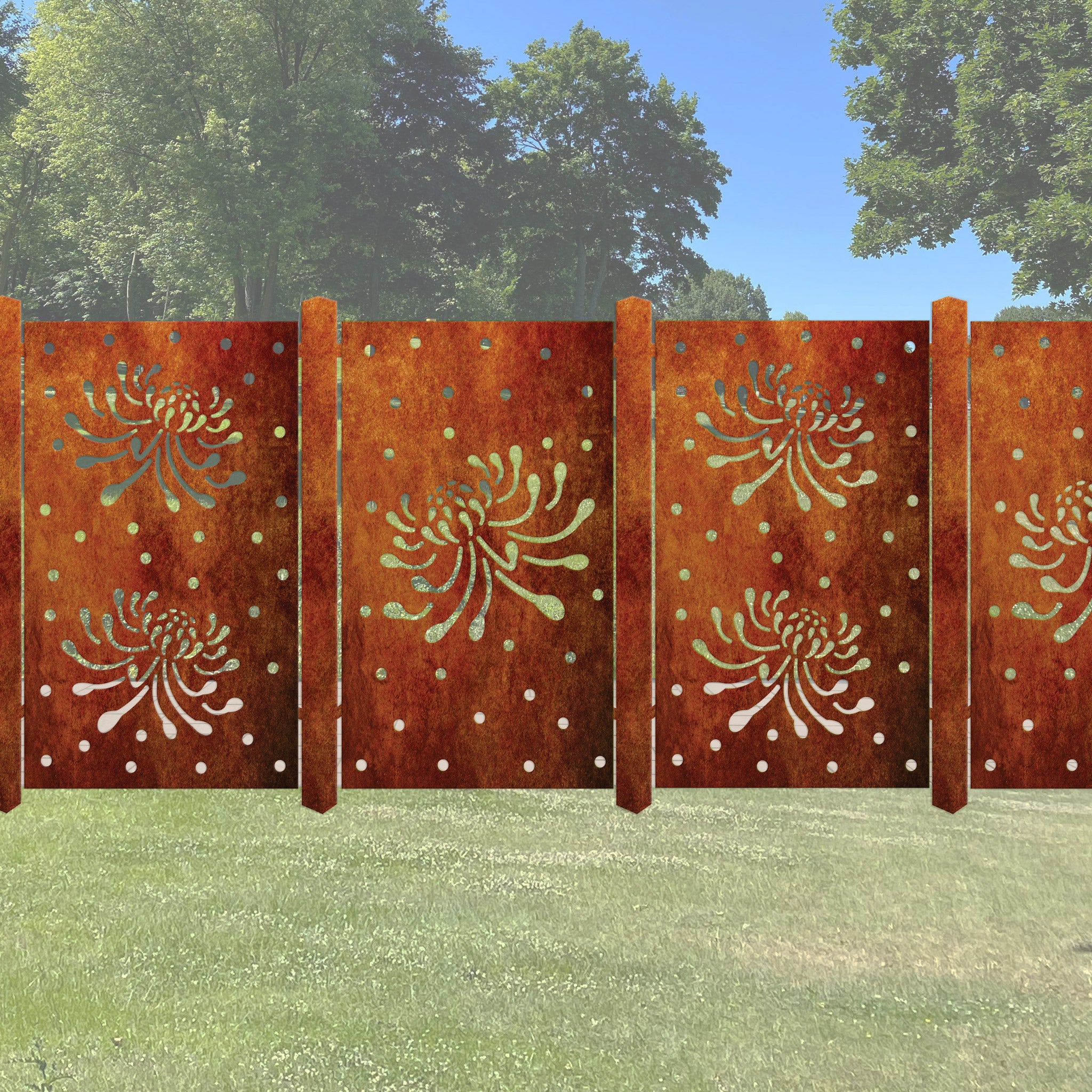 Fence Panel & Privacy Screen - Flower & Polka – Design Junction NZ