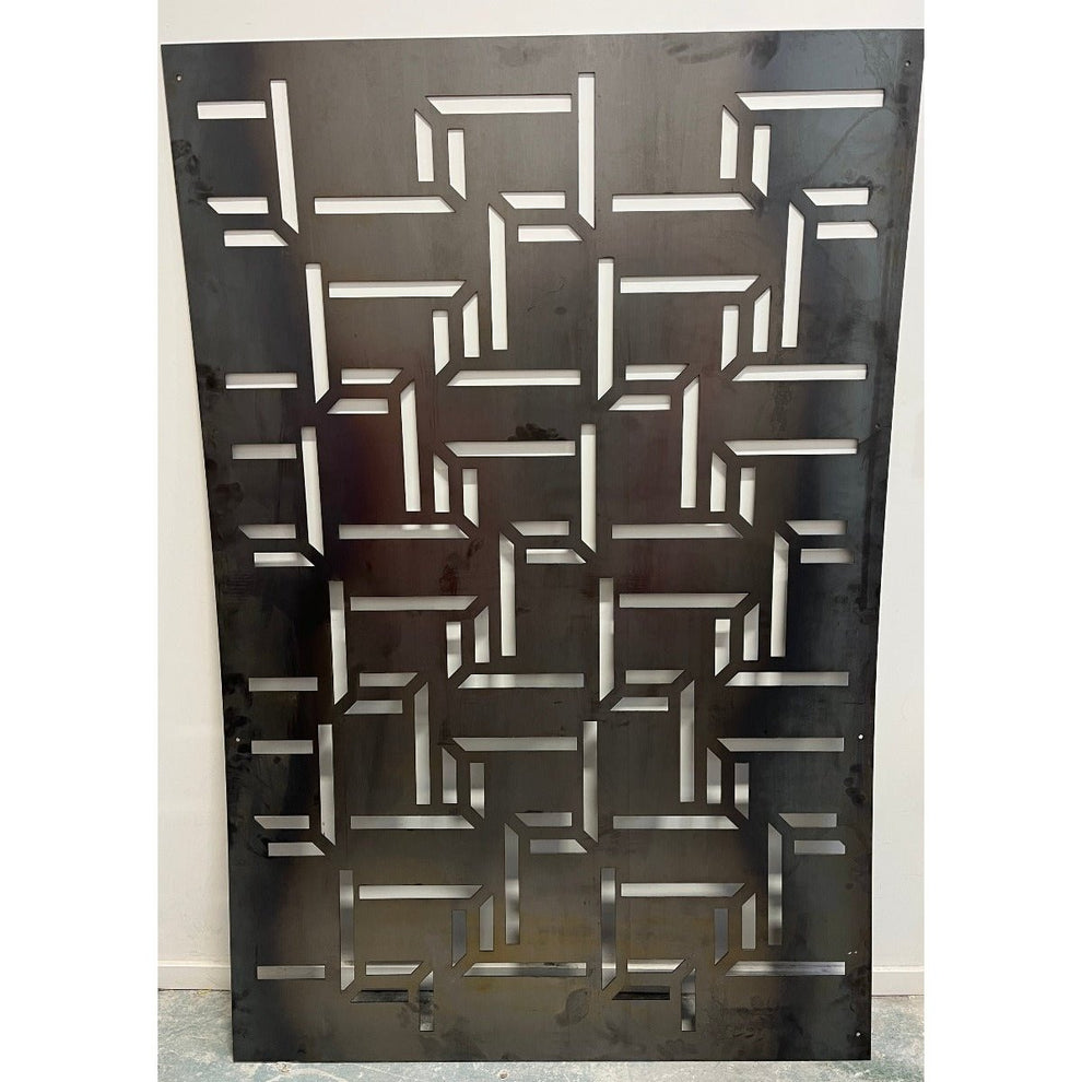 Corten Steel Balustrade & Fence Panel - Random Lines – Design Junction NZ