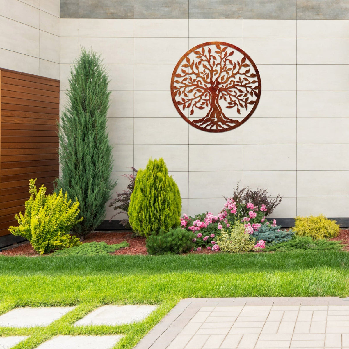 Cutting Trees Garden Designs Laser Cut Tree Of Life 3 Piece Wall Art