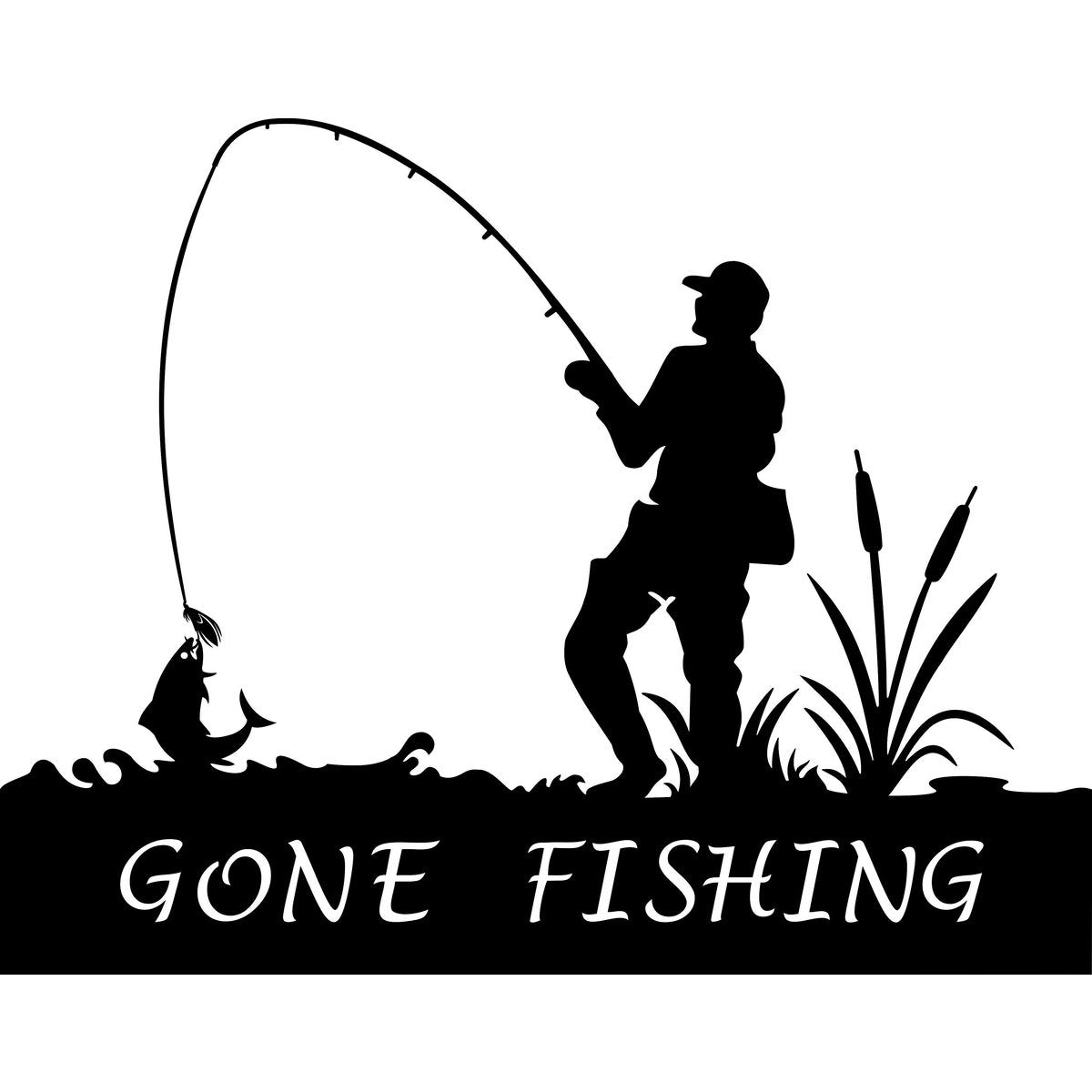 Laser Cut Panel - Gone Fishing – Design Junction NZ